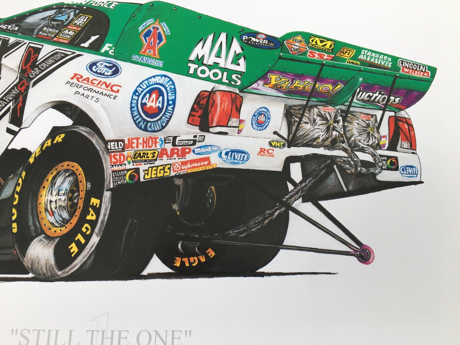 John Force "Still The One" 1 of 500 Signed Dean Estrada Funny Car Print ...