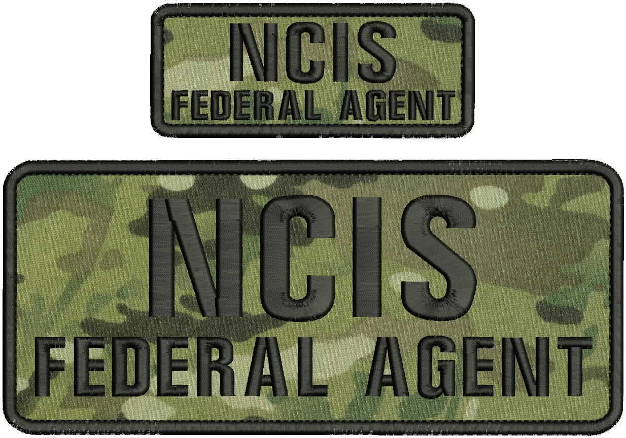 NCIS F AGENT EMBROIDERY PATCH 4X10 & 2X5 HOOK ON BACK MULTICA/BLK | eBay