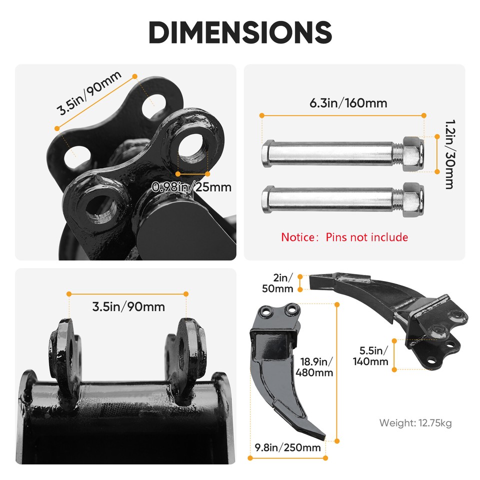 Mini Excavator Ripper Attachment For 1ton to 1.5ton Small Digger 19 ...