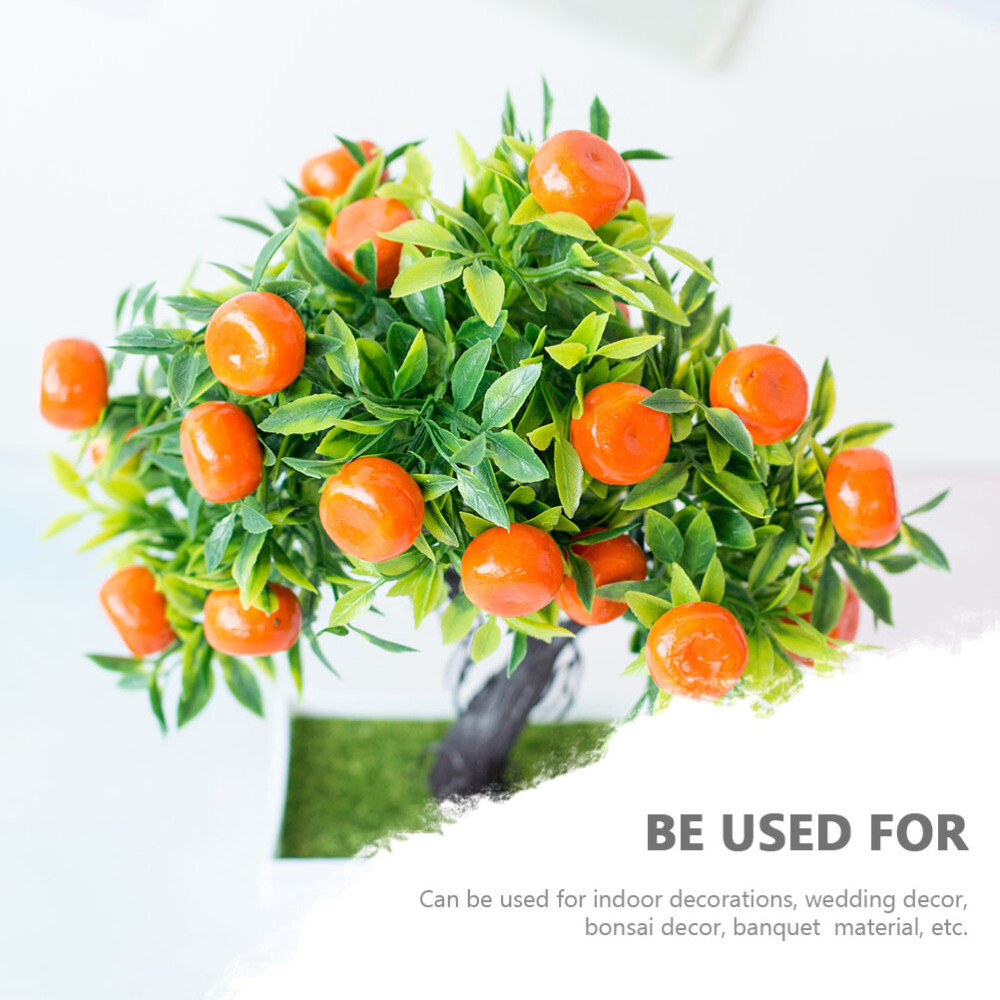 Fake Orange Tree Decors Indoor Bonsai Artificial Plants Woman Fruit | eBay