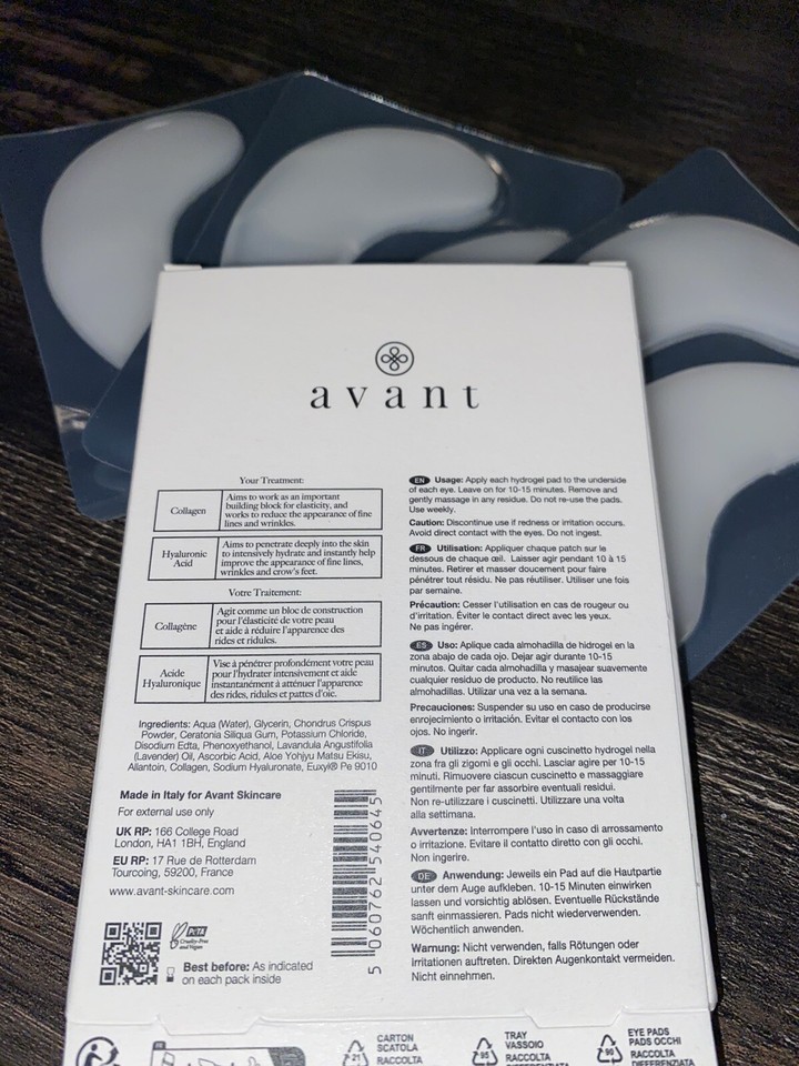 Avant Skincare Hydra-Bright Collagen Eye Restoring Pads Essential Pack ...
