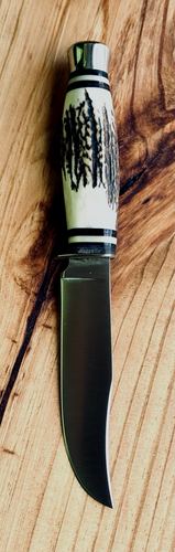 PUMA STAG PATHFINDER GERMAN KNIFE #116300 w/LEATHER SHEATH. 09/RC-FREE ...