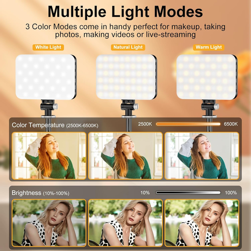 Overhead Phone Mount with 60 LED Portable Selfie Light and Holder for ...