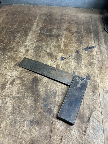 Antique Old Rare Early Stanley Rule Level Metal Wood Square Ruler Hand ...