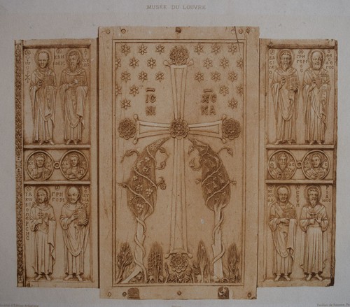 TRIPTYQUE HARBAVILLE Musee Louvre Byzance GRAVURE ca 1889 | eBay