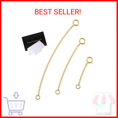 Gold Necklace Extenders 14k Gold Plated Extender Chain 925 Sterling ...