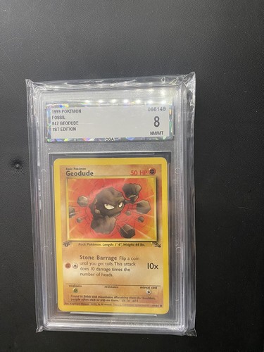 Pokémon TCG Geodude Fossil 47 Regular 1st Edition Common CGA 8 | eBay ...
