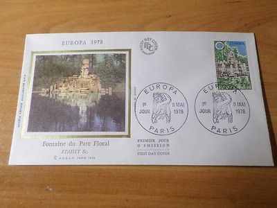 France 1978, FDC 1st Day, Europa, Fountain Park Floral, Fountain, VF | eBay