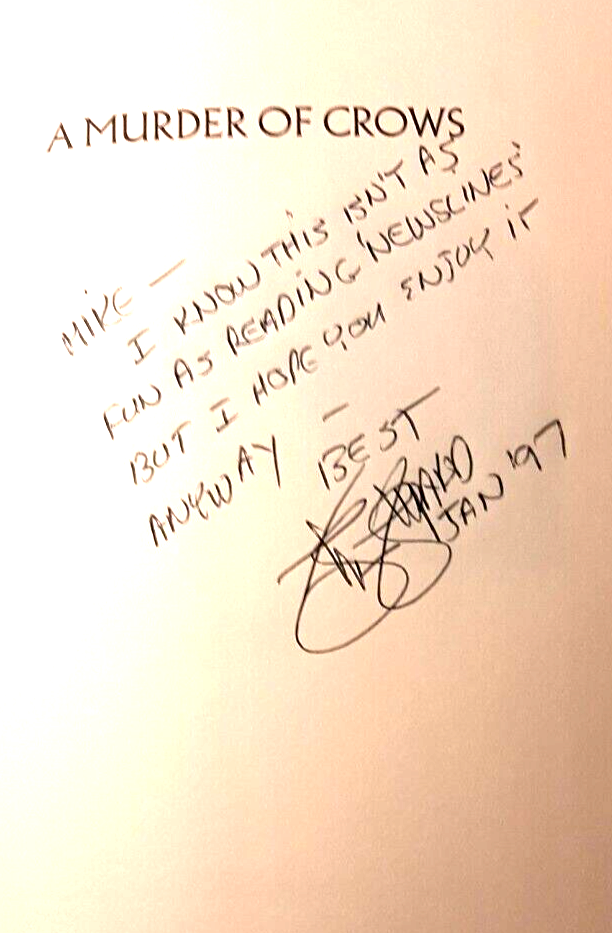 A Murder of Crows Signed by Steve Shepard Autographed Hardback Author ...