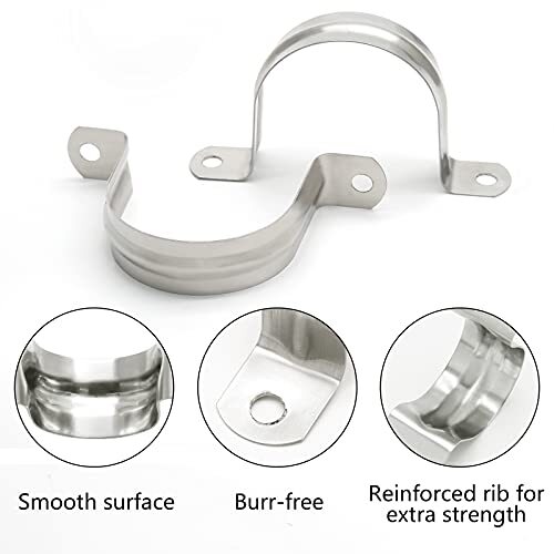 10 Pcs 2 Inch M50 U Bracket Pipe Clamps Two Hole Strap for Pipe Tube | eBay