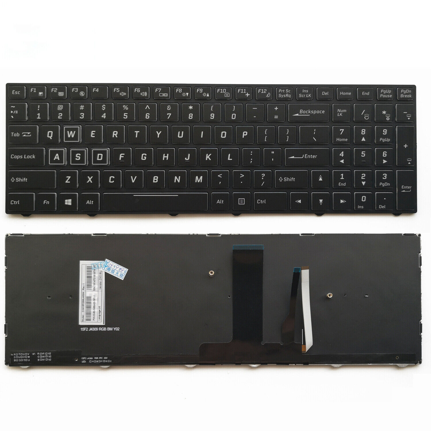 New Keyboard for Clevo N855HJ1 N857HJ1 N870HJ1 N850HP6 N870HP6 RGB ...
