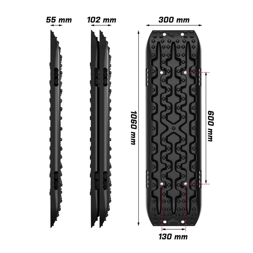 X-BULL Recovery Traction Tracks Boards Sand Snow Mud Mounting Kit 4WD ...