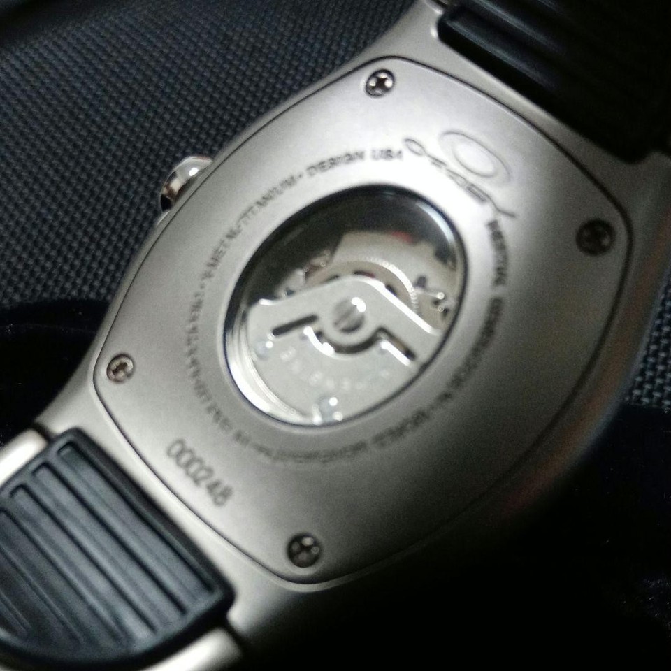 OAKLEY Wristwatch TIMEBOMB time bomb watch Blue Used w/Original Box ...