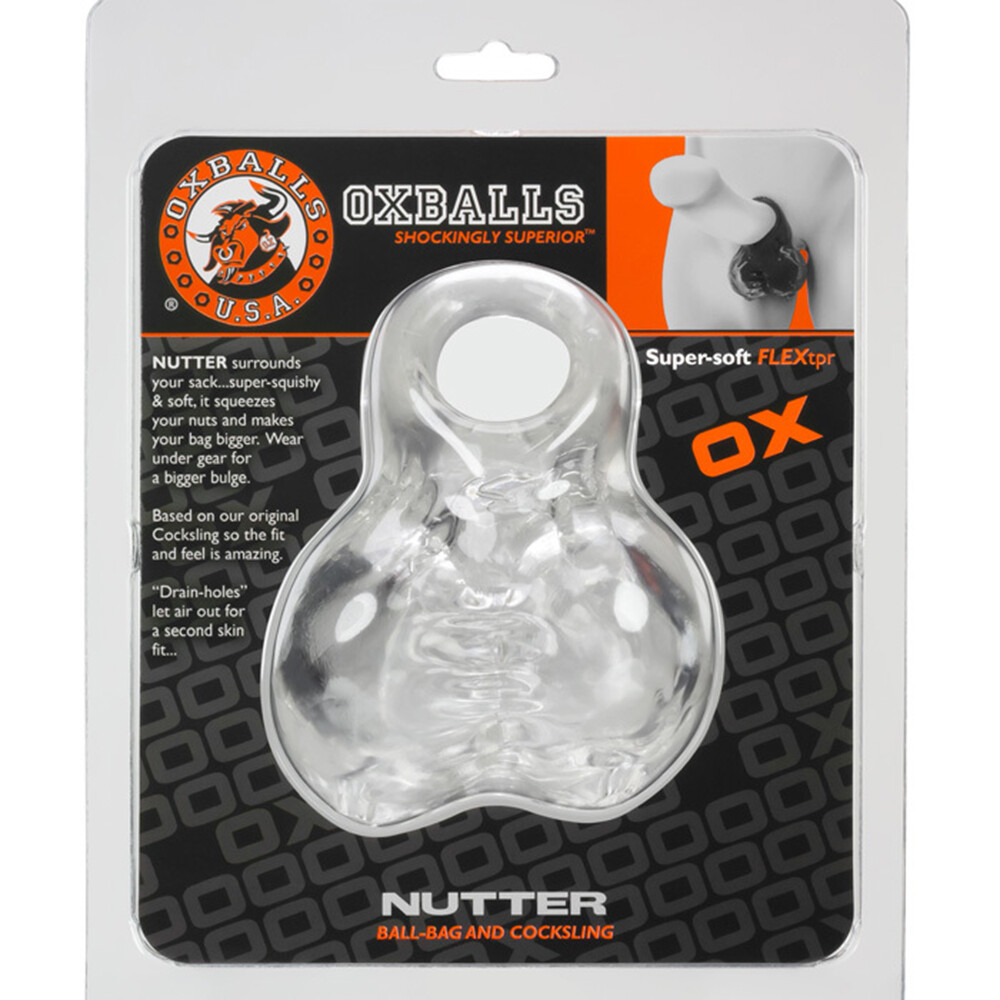 Oxballs Nutter Ballsack - Clear-Ball-Stretcher-Testis-Squeeze-Male-Sex ...