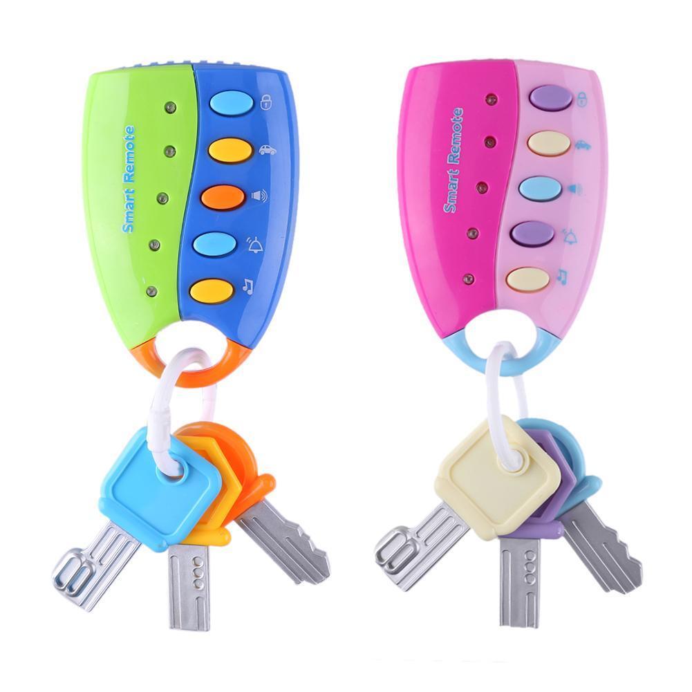 Musical Car Key Toy Flash Sounds Remote Car Voices Vocal for Baby | eBay