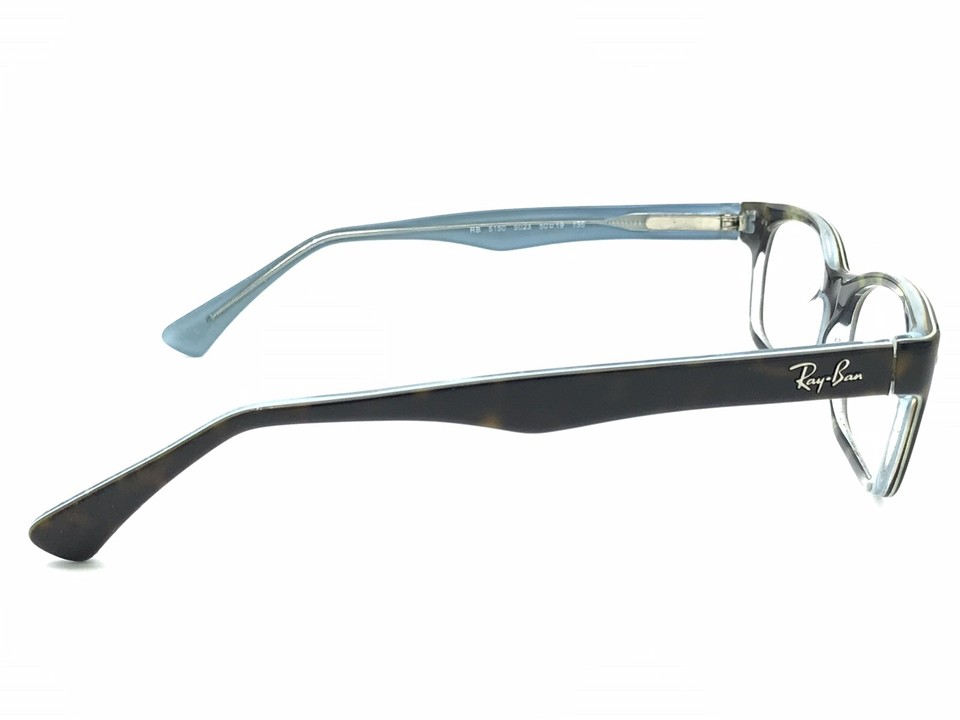 Ray-Ban RB 5150 5023 Women's Tortoise Blue Rectangular Eyeglasses 50-19 ...