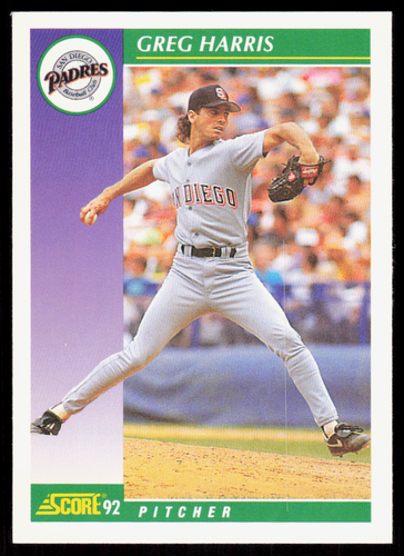 1992 Score 378 Greg Harris San Diego Padres | eBay