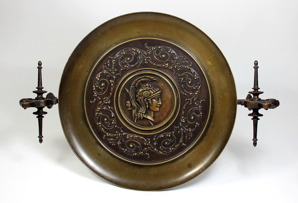 FINE ANTIQUE 19TH C. FRENCH NEOCLASSICAL F. BARBEDIENNE BRONZE TAZZA B ...