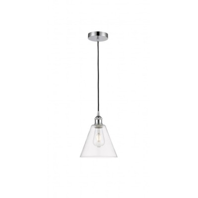 Innovations Edison Glass Cone 8" Mini Pendant 1P, CH/CL - 616-1P-PC-GBC ...