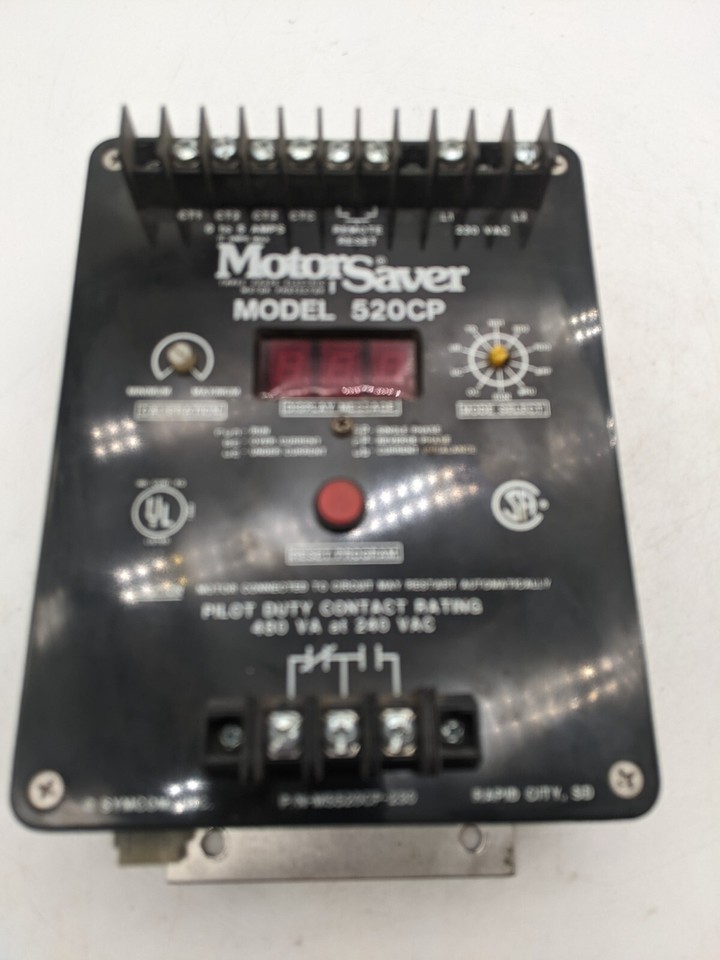 Motor Saver MS520CP-230 Motor Protector 17 Amp 230 Volt 3-Phase Display ...