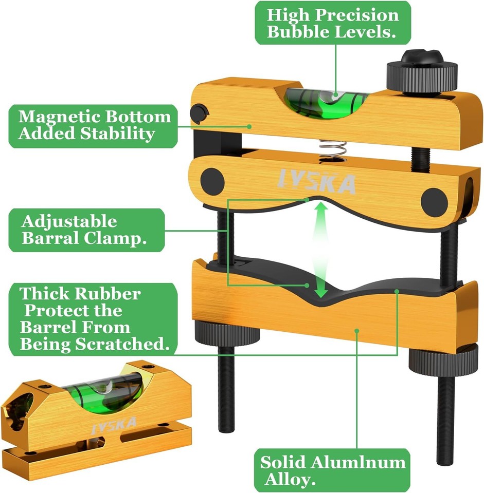 Scope Level Kit with High-Precision Bubble Levels System, Universal ...