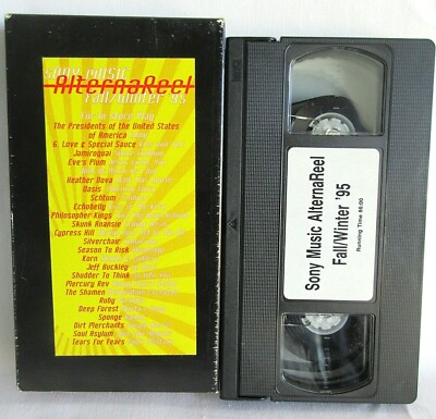 VINTAGE SONY MUSIC FALL 1995 ALTERNAREEL VHS CONCERT TAPE KORN OASIS ...