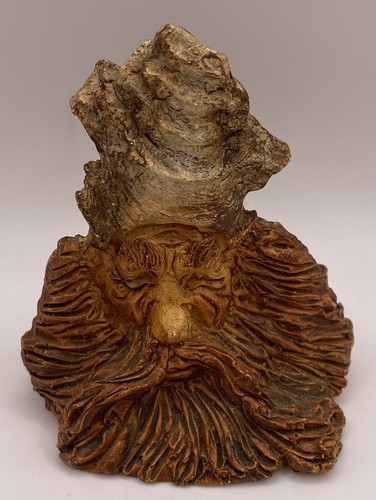 Vtg ALBEE 1989 Resin? Carved Wood Look Knob Knocker Gnome, 3x2.5x2 ...