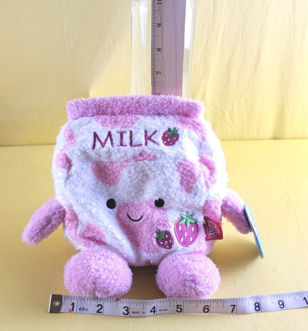 7.5" Strawberry Milk Carton Sunday Shay Bumbumz Bum Bumz Breakfast Cow ...