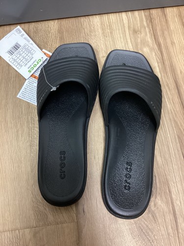 NEW Crocs Miami Sandals Slides Black Open Toe Women's 6 | eBay