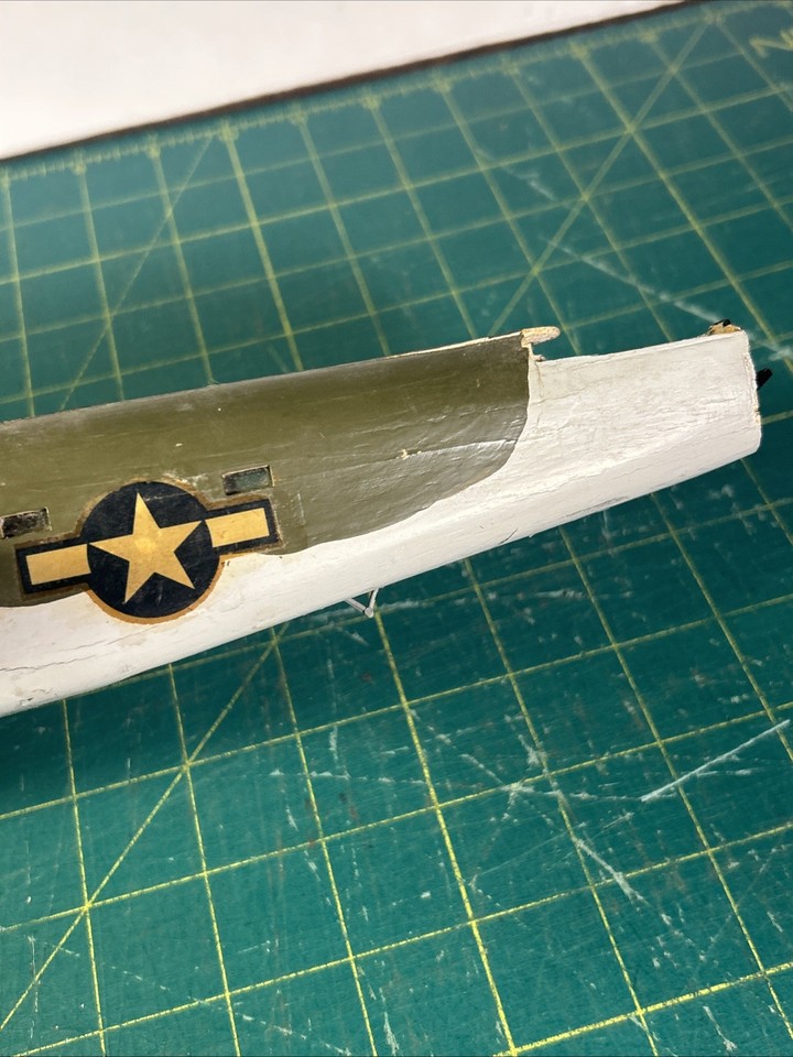 Vintage Wood Model Air Plane WWII Built 1950s-70s Parts Or Restore USA ...
