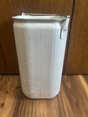 Vintage Galvanized Tall Narrow Aluminum Metal Bucket Farmhouse Pail ...