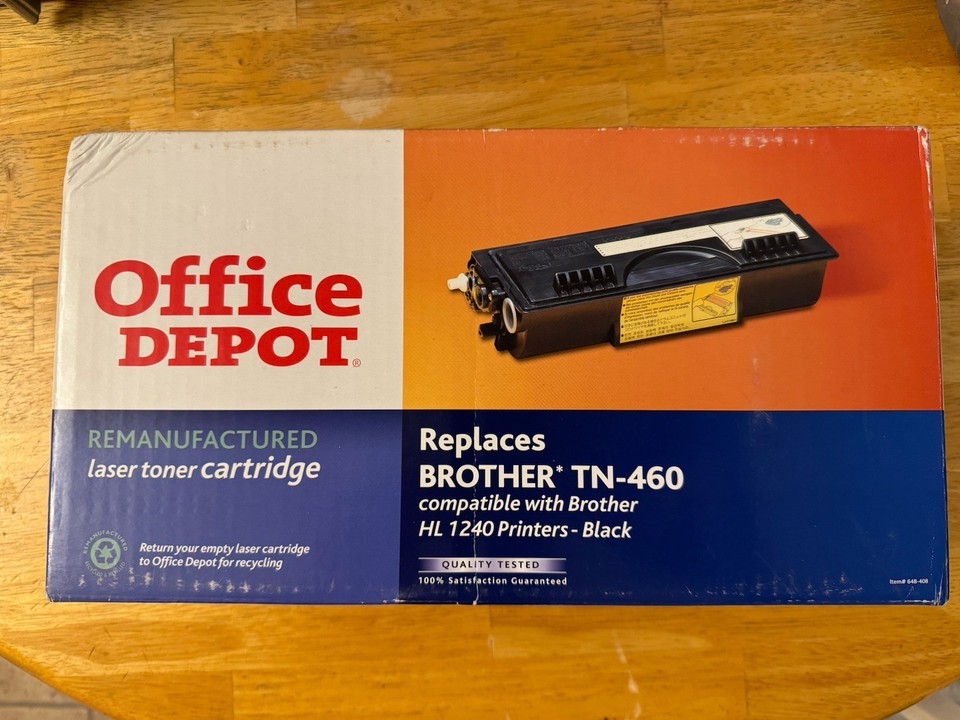 (New) Office Depot Replaces Brother TN-460 460 Black Toner - Sealed HL ...