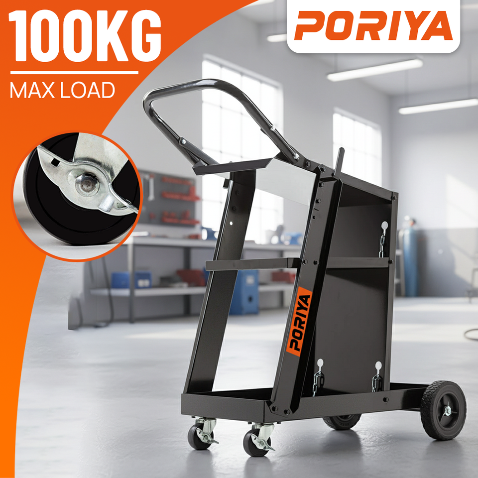 Welding Cart Trolley MIG TIG ARC MMA Welder Plasma Cutter Storage Bench ...