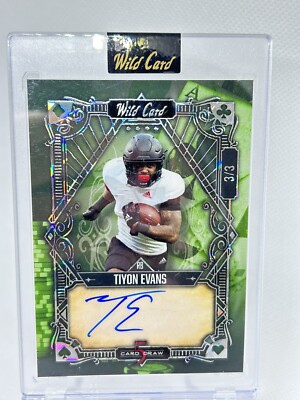 2023 Wild Card 5 Card Draw Green TIYON EVANS RC Auto /3 5CDV-92 Los ...