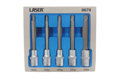 Long Torx Plus Socket Bit Set 1/2 Drve 5pc TP40 TP45 TP50 TP55 TP60 In ...