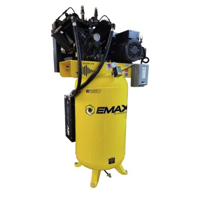 EMAX ES07V080V1 7.5 HP 80 gal 2-Stage 1-Phase Vertical Silent Air ...