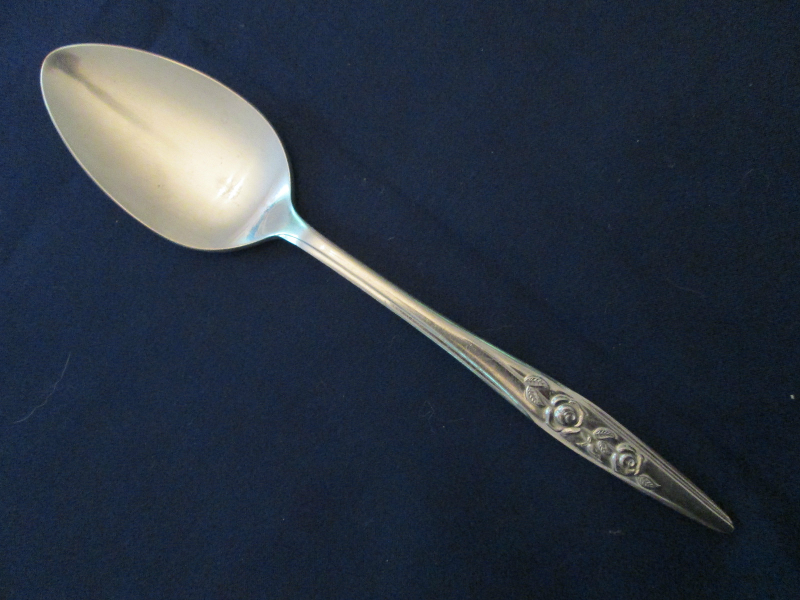 SERVING SPOON! Vintage TOWLE SUPREME CUTLERY stainless TWIN ROSES ...