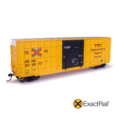 EXACTRAIL HO Trinity 6275 50' Boxcar TTX/FBOX 'Mid 2010s-New Logo Small ...