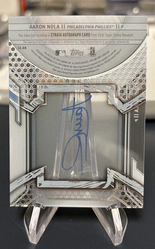 2016 topps Strata Aaron Nola Rookie Auto 31/50! On Card Rookie Auto ...