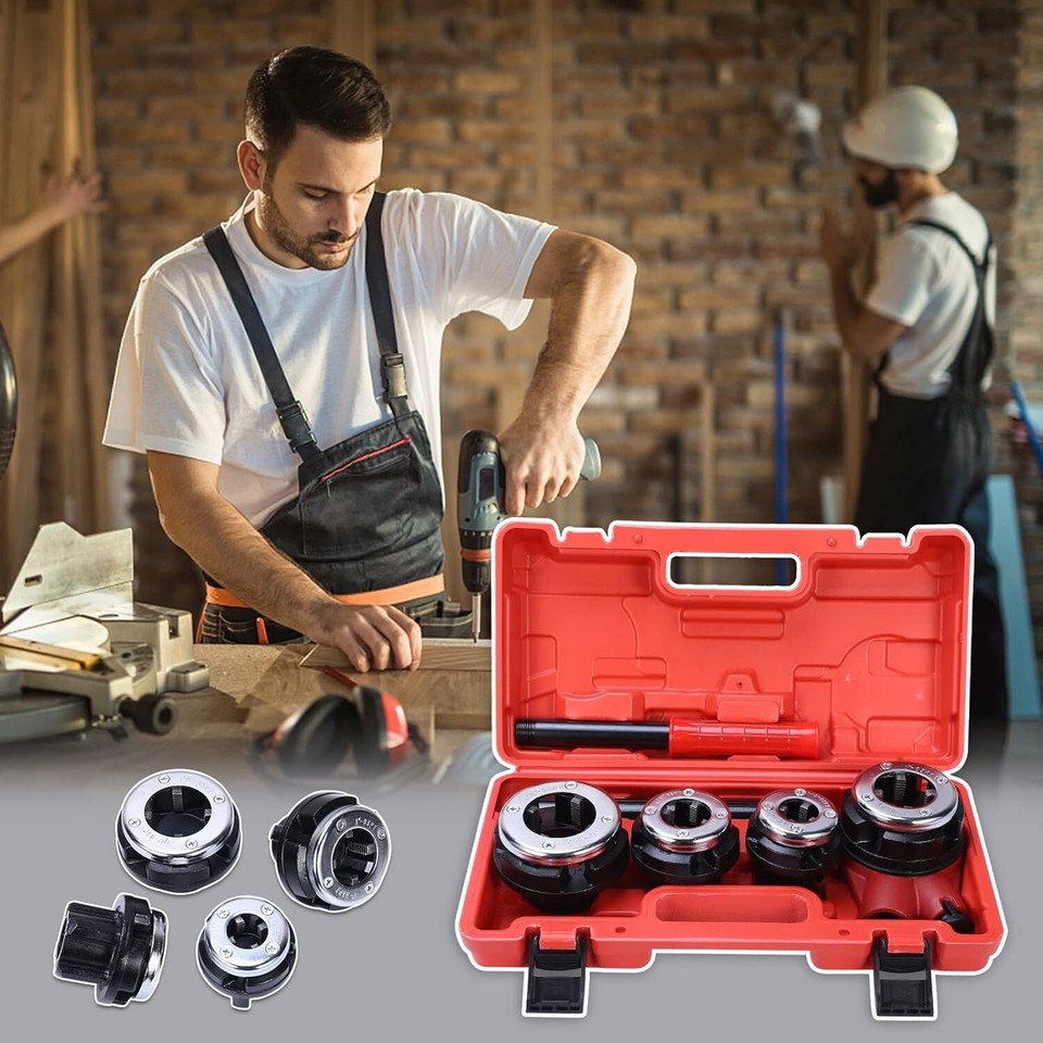 Professional Pipe Threading Kit with Aluminum Alloy & Cast Iron ...