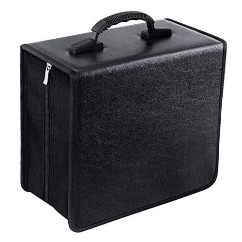 CD Case, 400 Capacity DVD Case CD Wallets Protective CD Storage Black ...
