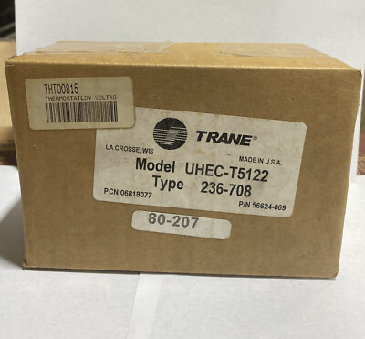 NEW Trane Model UHEC-T5122, Type 236-708 Low Voltage Thermostat, 2Stage ...
