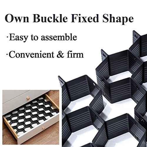 Drawer Splitter 16-piece Set Adjustable Honeycomb Organizer Tie Sock ...