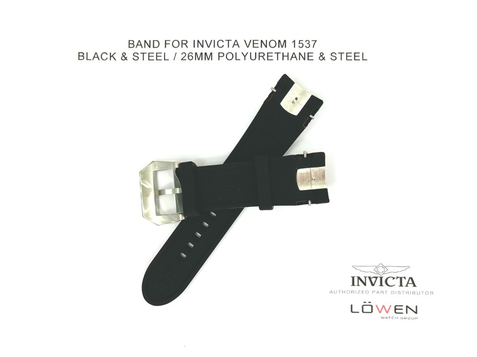 Authentic Invicta Venom 1537 Black Polyurethane 26MM Watch Band | eBay