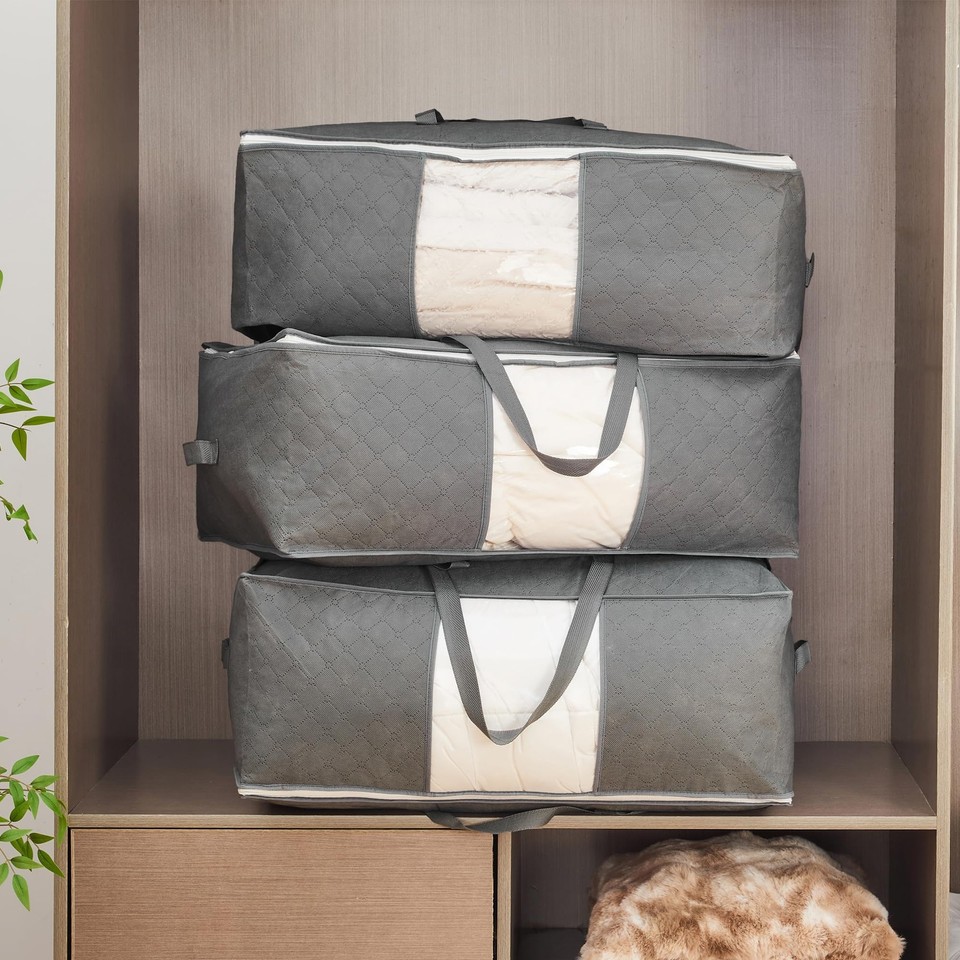 105L Extra Large Storage Bags for Blankets, King Comforters, Bedding ...