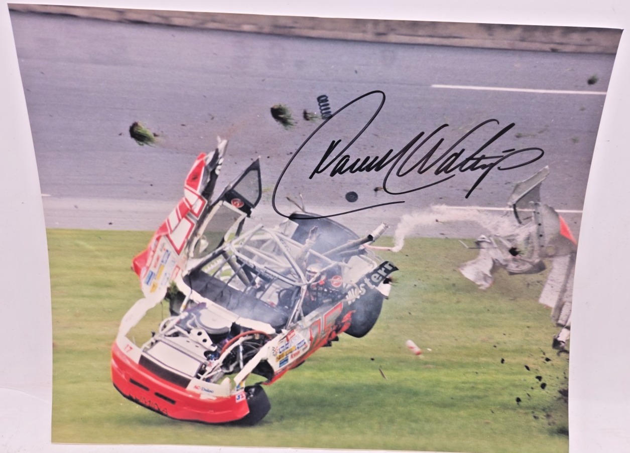 Darrell Waltrip signed 1991 PEPSI 400 NASCAR 8" X 10" Crash picture ...