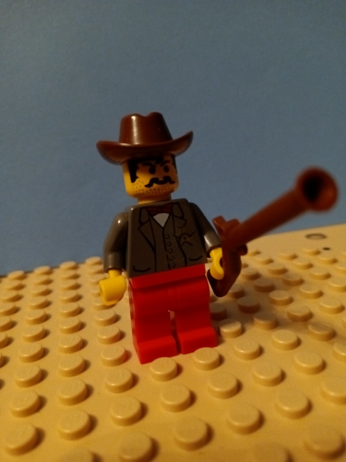 Lego Sheriff Minifigure With Gold Star, Gold Buttons, Bow Tie, Brown ...