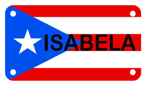 ISABELA Flag Boricua Puerto Rico ATV 4" x 7" Motorcycle Fourtrack ...