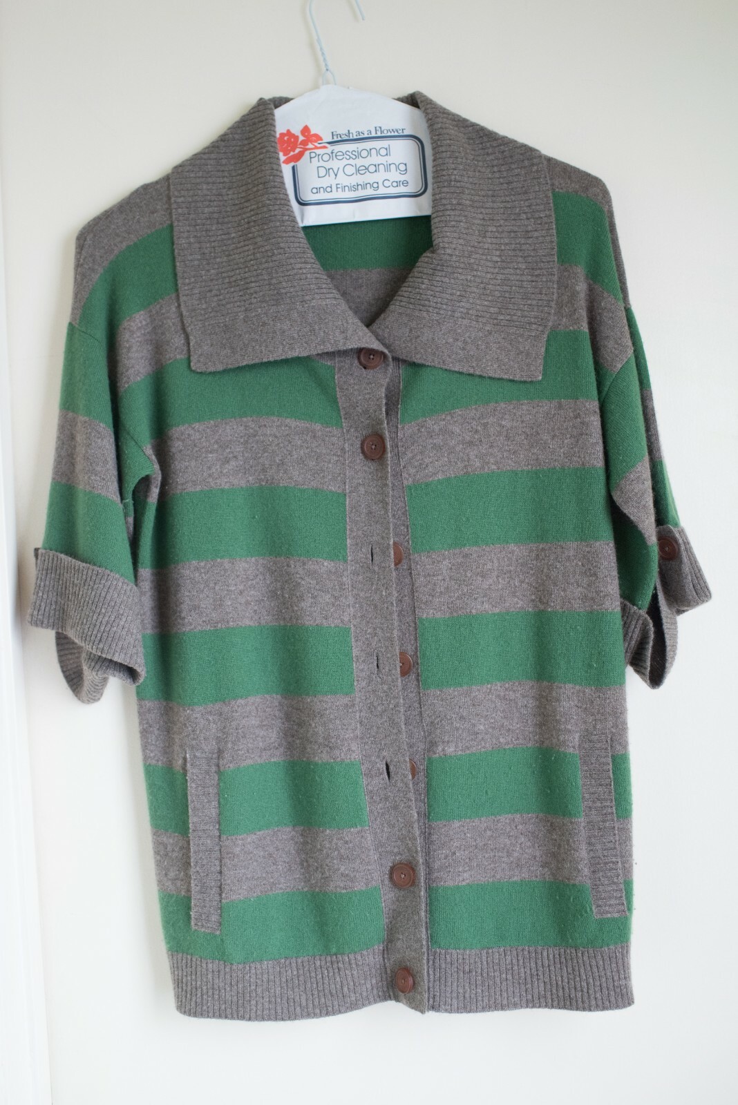 christopher fischer cashmere women's cardigan brown striped size M | eBay