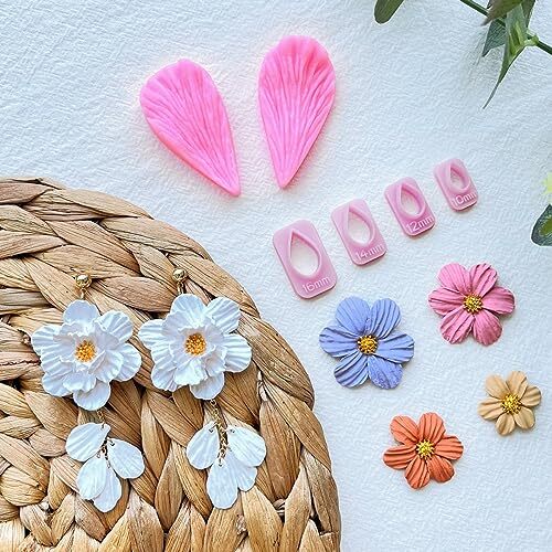 Petal Polymer Clay Cutters - Flower Petals Clay Cutters for Earrings Making, 4 S | eBay